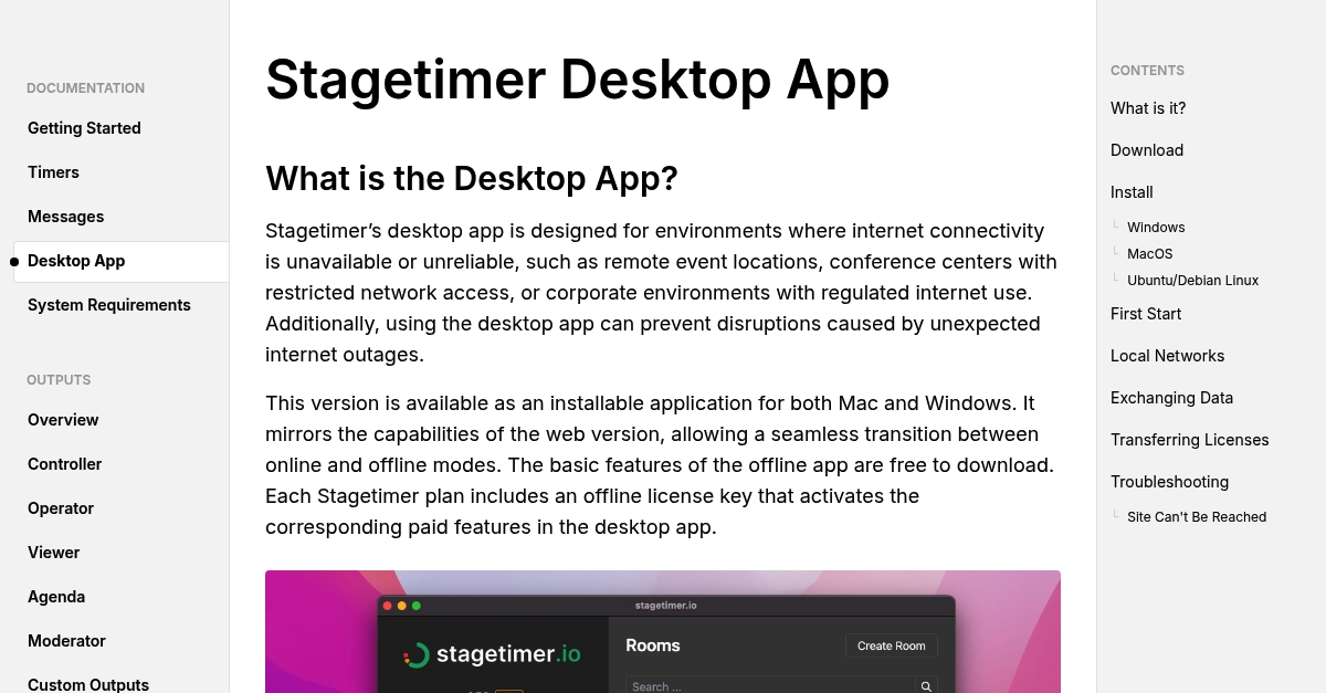 Stagetimer Desktop App | stagetimer.io