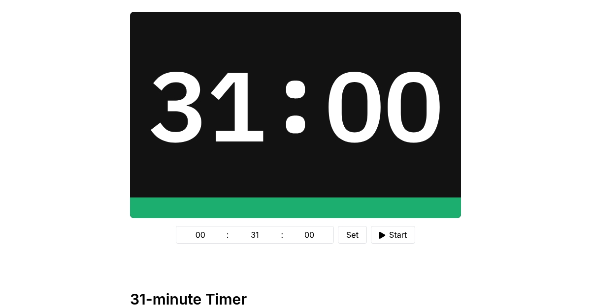 31-minute Timer | stagetimer.io