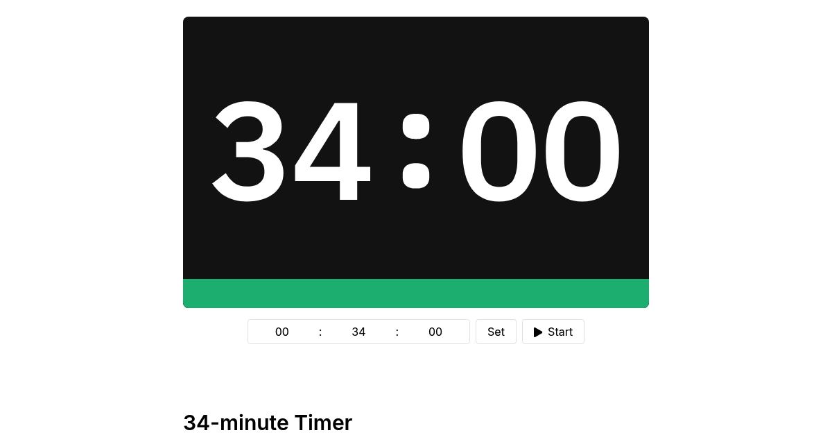 34-minute Timer | stagetimer.io