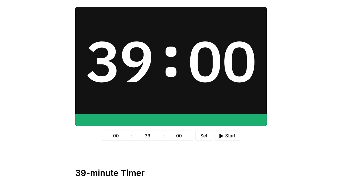39-minute Timer | stagetimer.io