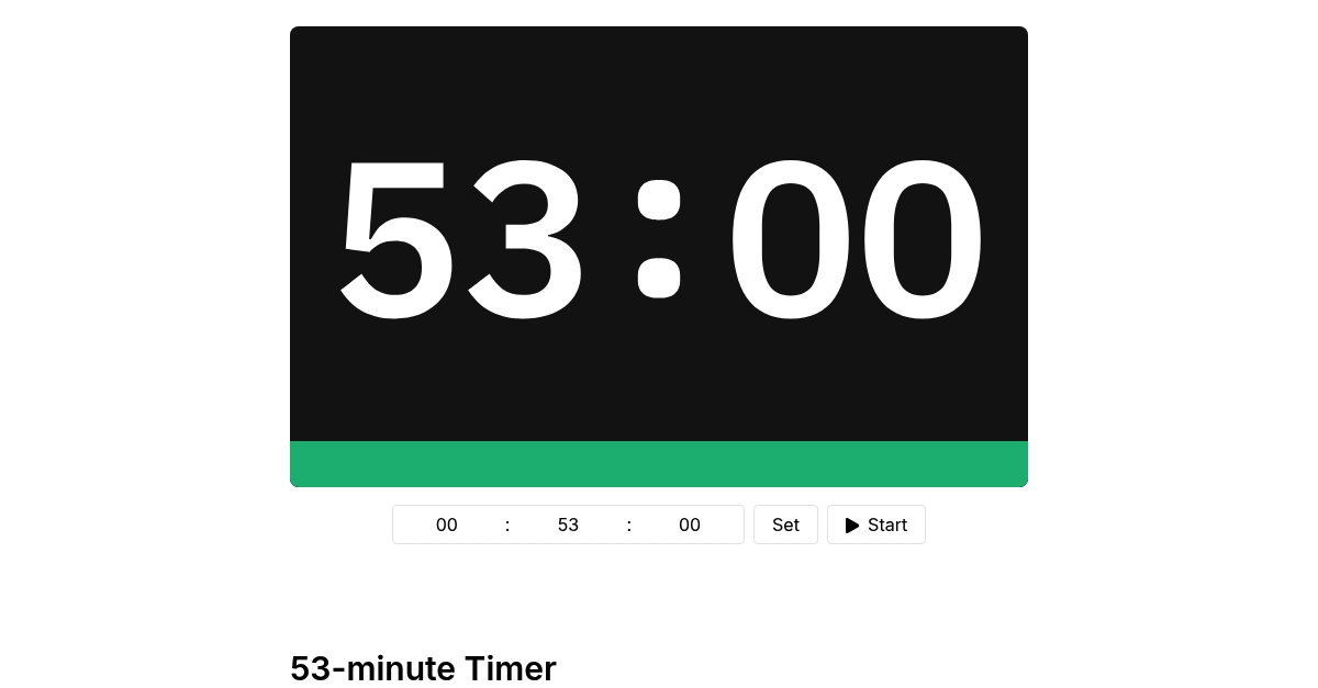 53-minute Timer | stagetimer.io