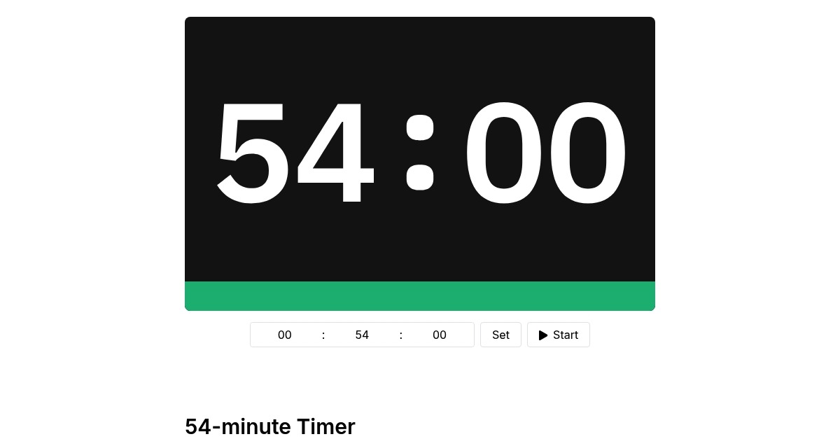 54-minute Timer | stagetimer.io